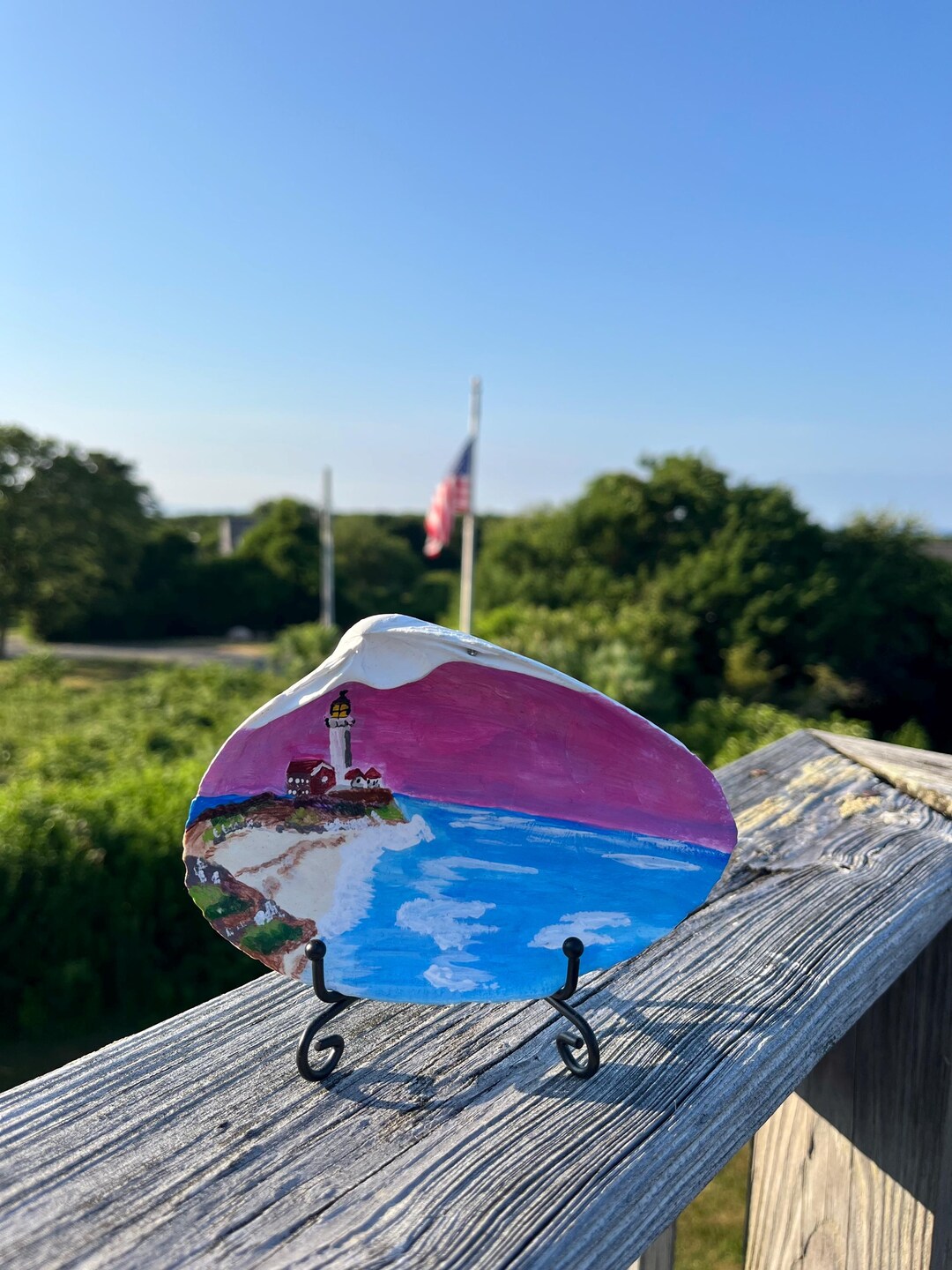 Hand Painted Shell , Cape Cod Shell, Cape Cod Decor, Decor , Mini Art ...