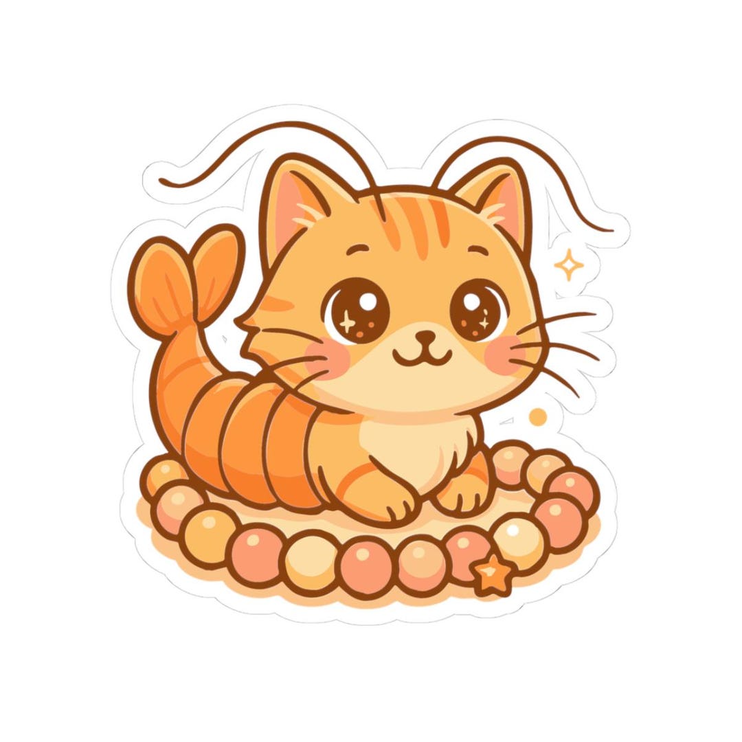 Kawaii Trippi Troppi Vinyl Sticker, Viral Italian Brainrot Meme Cat ...