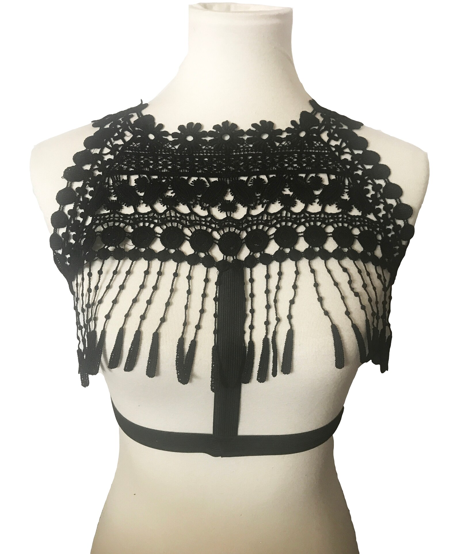 Black Lace Daisy Festival Harness Top - Etsy