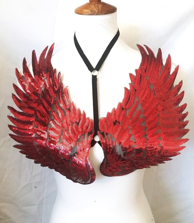 Angel Wings Sparkle Cage Harness Top - Etsy