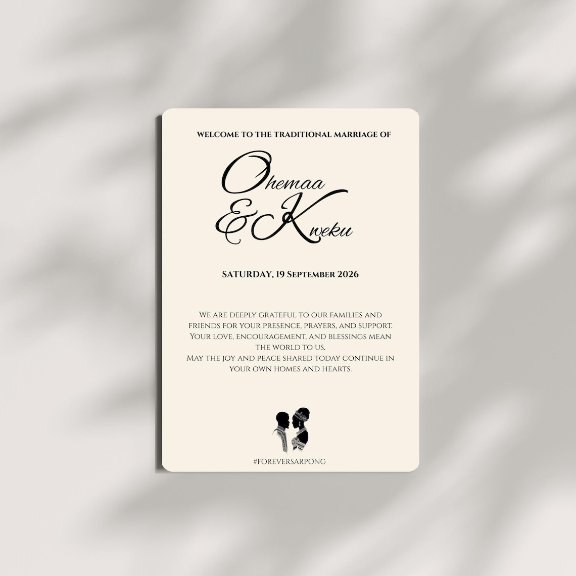 Ghanaian Wedding Program: Akan Marriage Ceremony Timeline (PDF ...