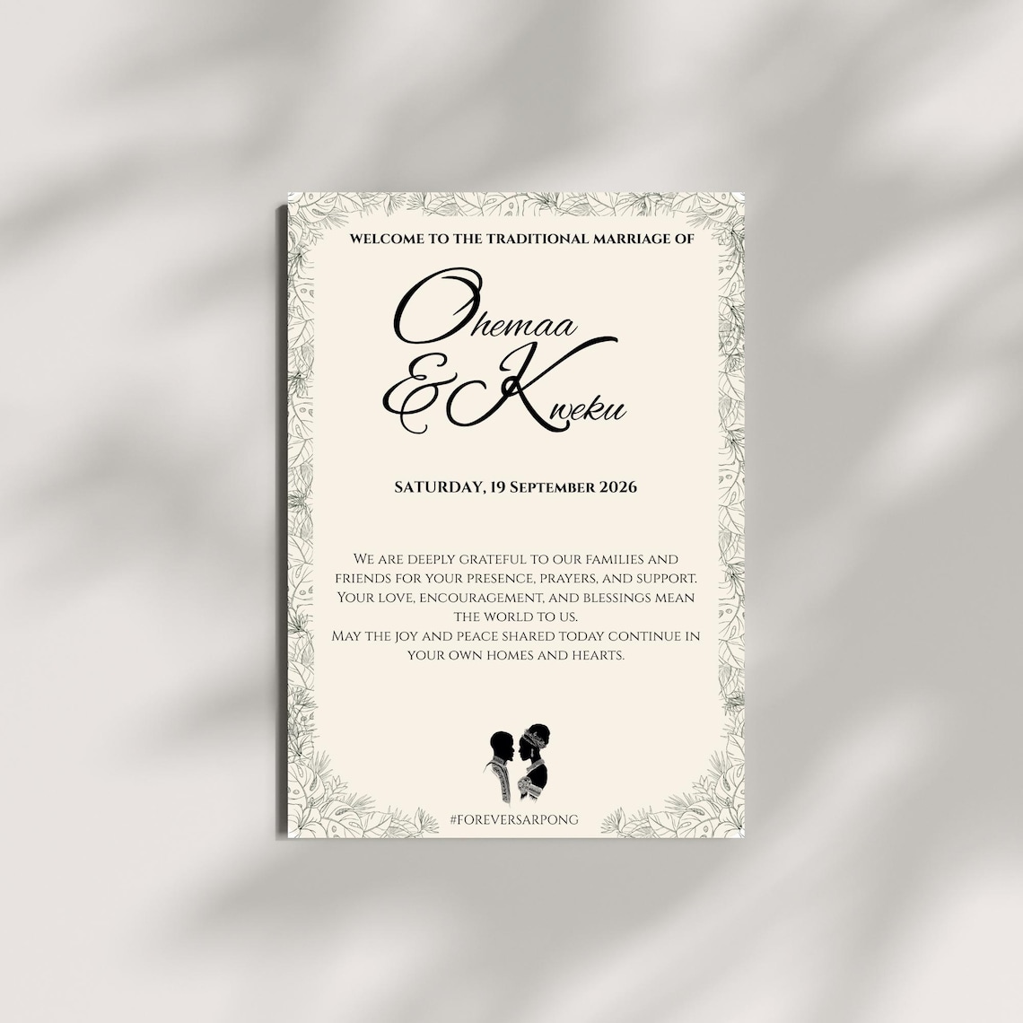 Ghanaian Wedding Program: Akan Marriage Ceremony Timeline (PDF ...