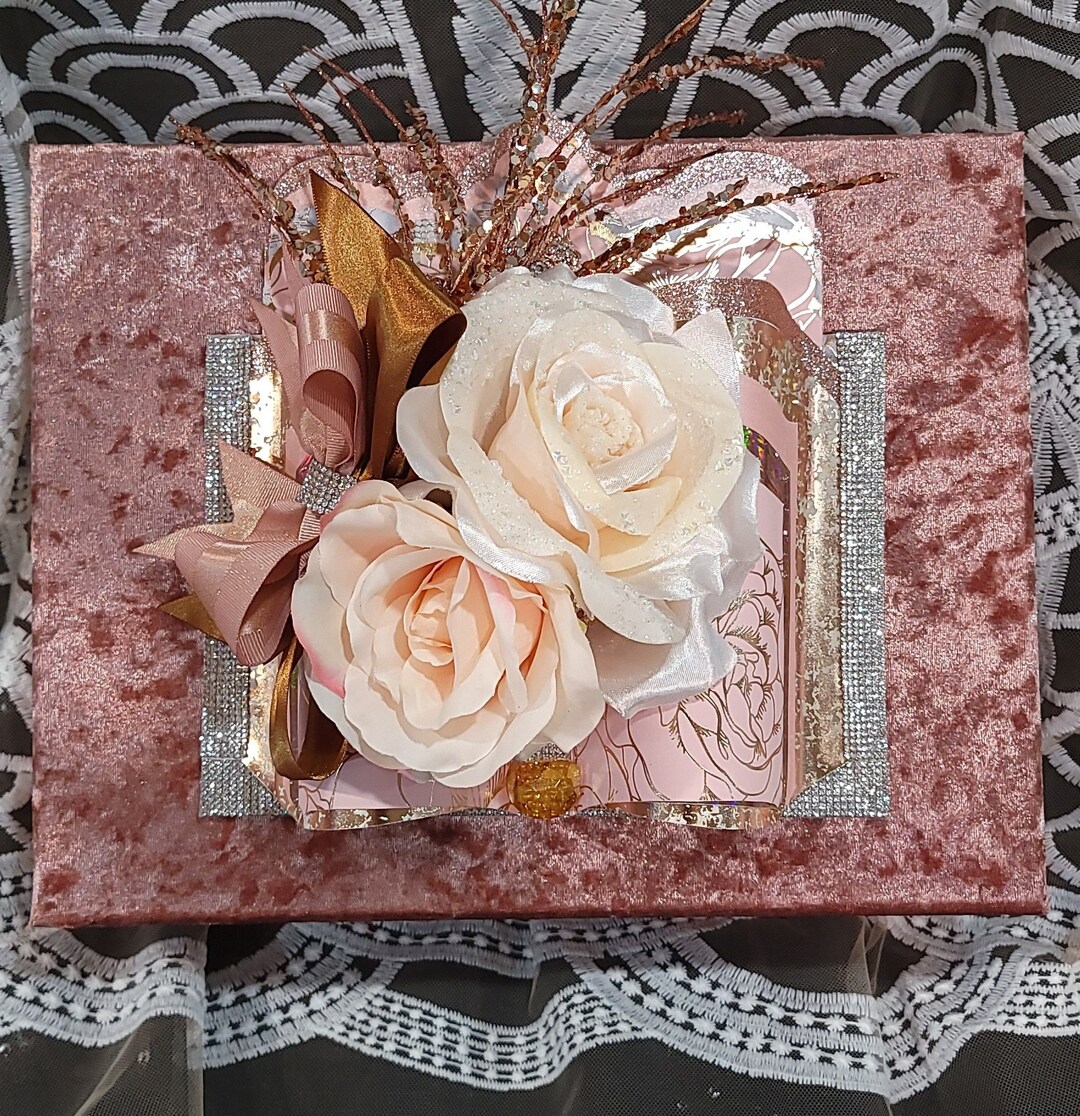 Pink and Rose Gold Card Set - Elegant Birthday Greeting Card Keepsake ...