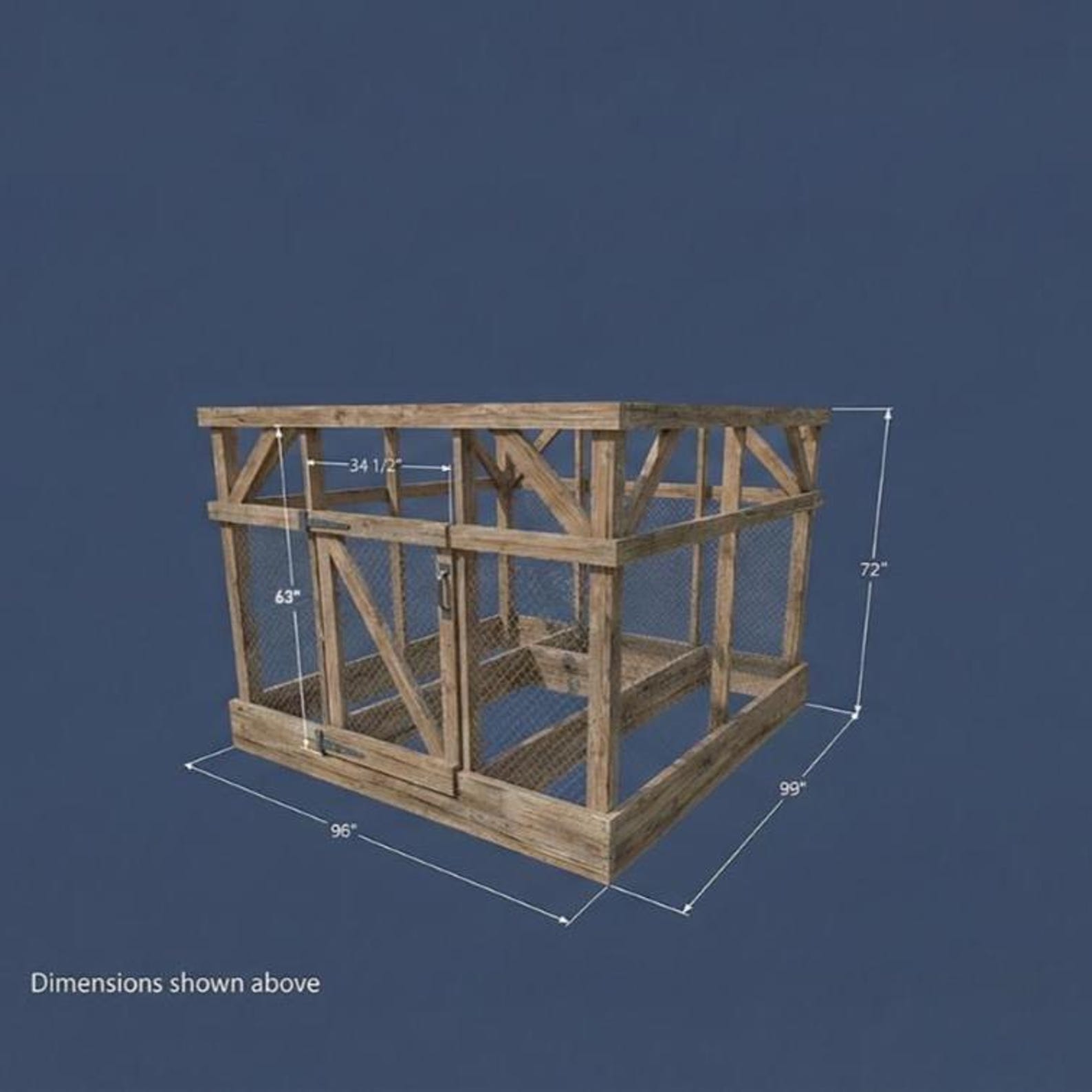6x8 Garden Enclosure DIY Plans – Raised Bed Garden Fence With Door ...