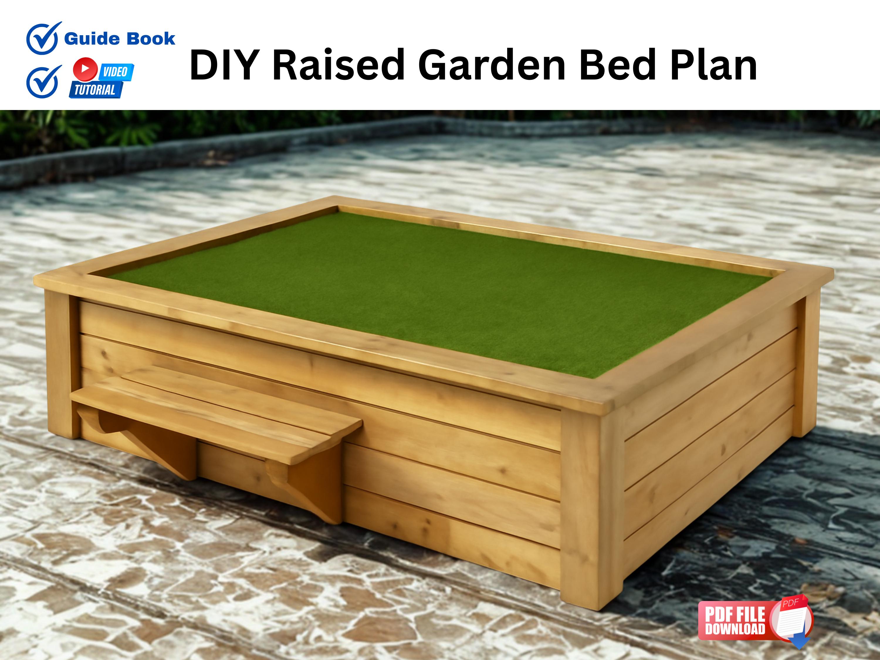 69x48 DIY Raised Garden Bed Plans With Build Video & PDF Instruction ...