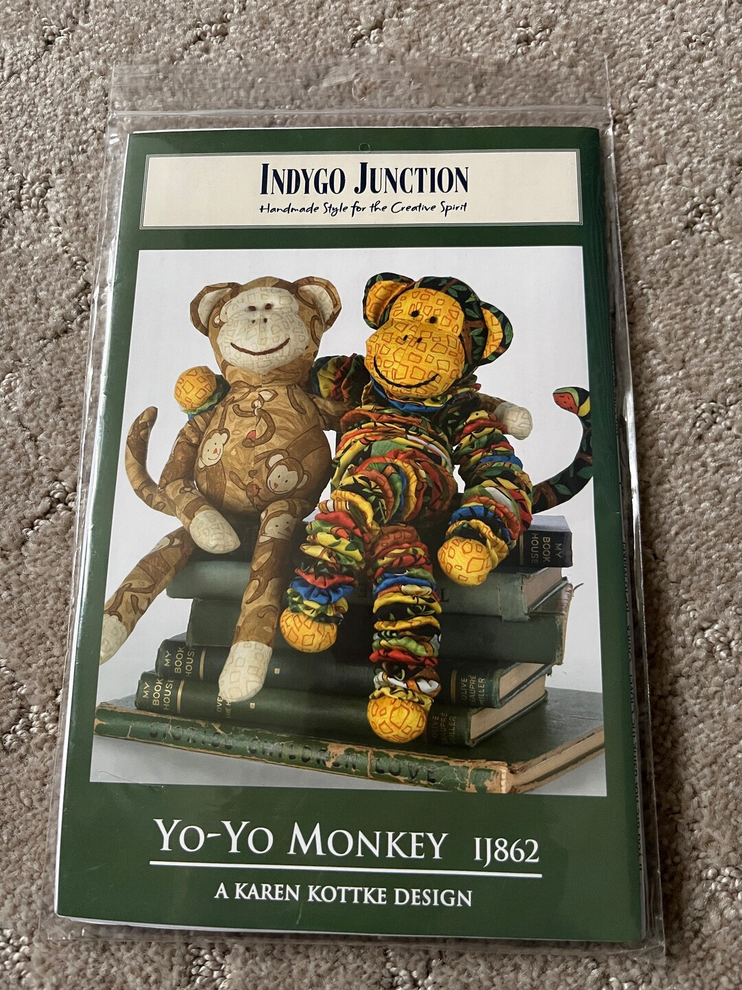 Indygo Junction Yo-yo Monkey Stuffed Monkey Toy Sewing Pattern UNCUT ...