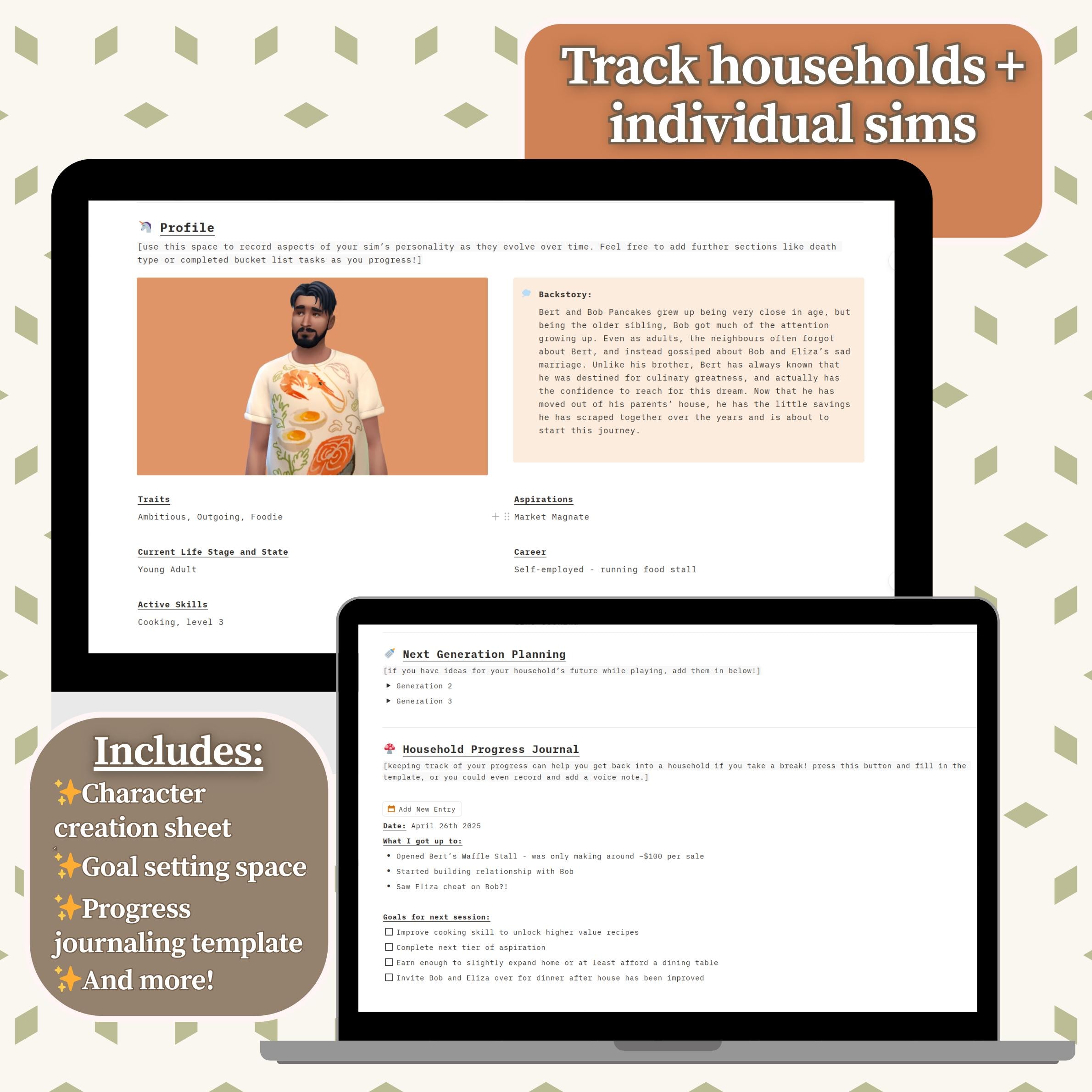 Savepal | Save File Notion Tracker for Sims 4 Players | Notion Template for Sims 4 Players - Etsy