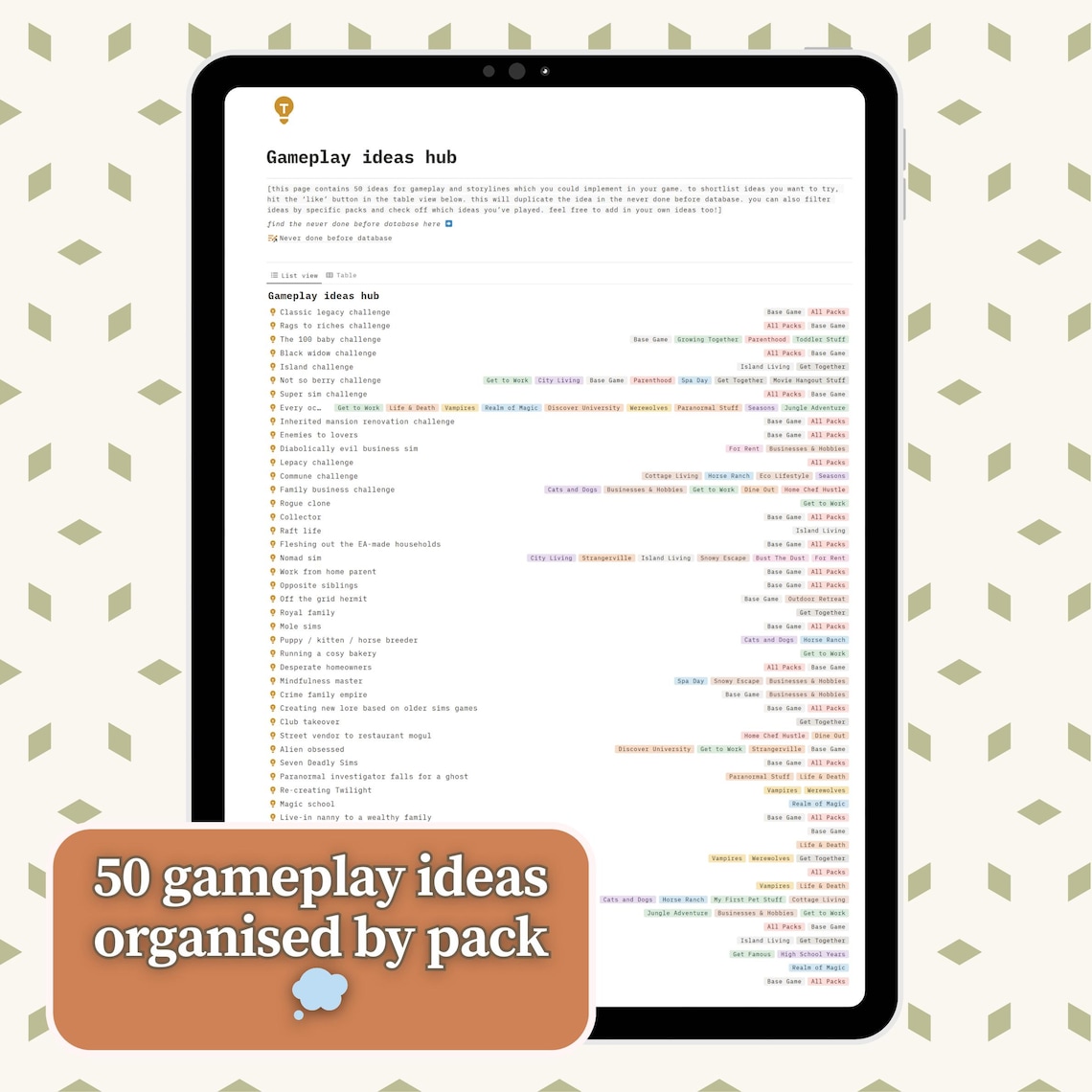 Savepal | Save File Notion Tracker for Sims 4 Players | Notion Template ...