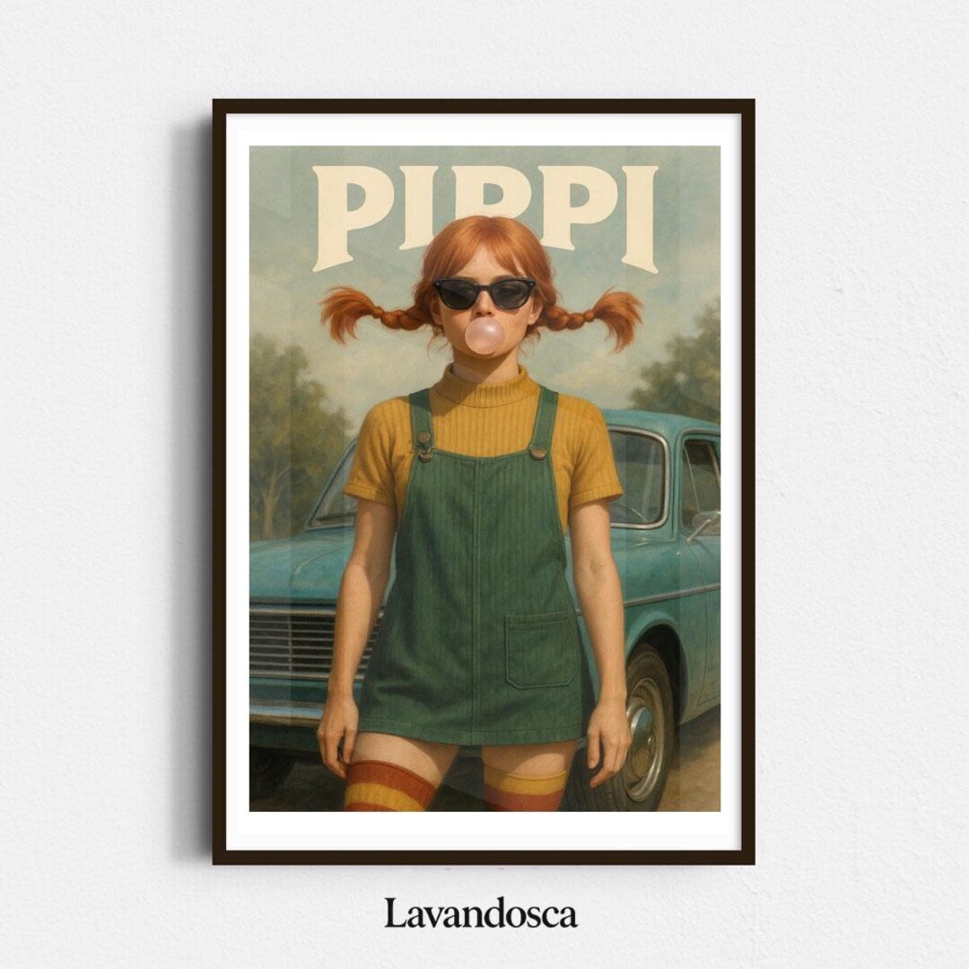 Pippi, Heidi & Bibi Poster PDF Vintage Art 70s Style Digital Download ...