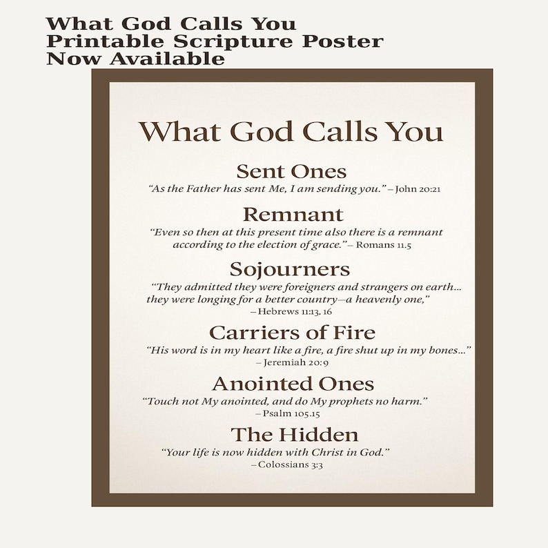 What God Calls You – Printable Scripture Poster | Faith-based Wall Art ...