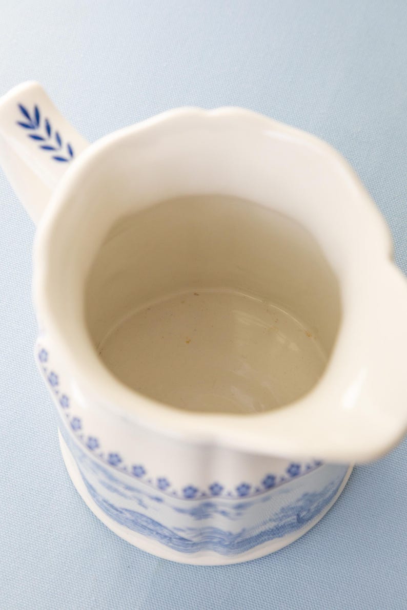 Furnival's Quail Antique Blue Transferware Pitcher - English Pottery ...