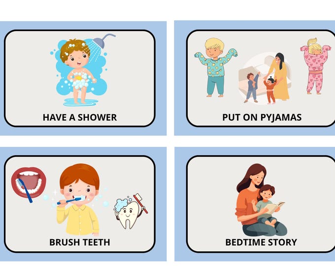 DAILY ROUTINE BOARDS | Morning Bedtime Routine | Visual Aid | Visual ...