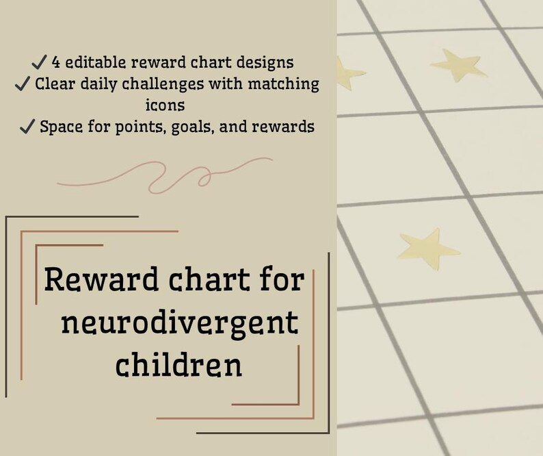 Editable Reward Chart for Autistic Kids | Printable Visual Schedule and ...