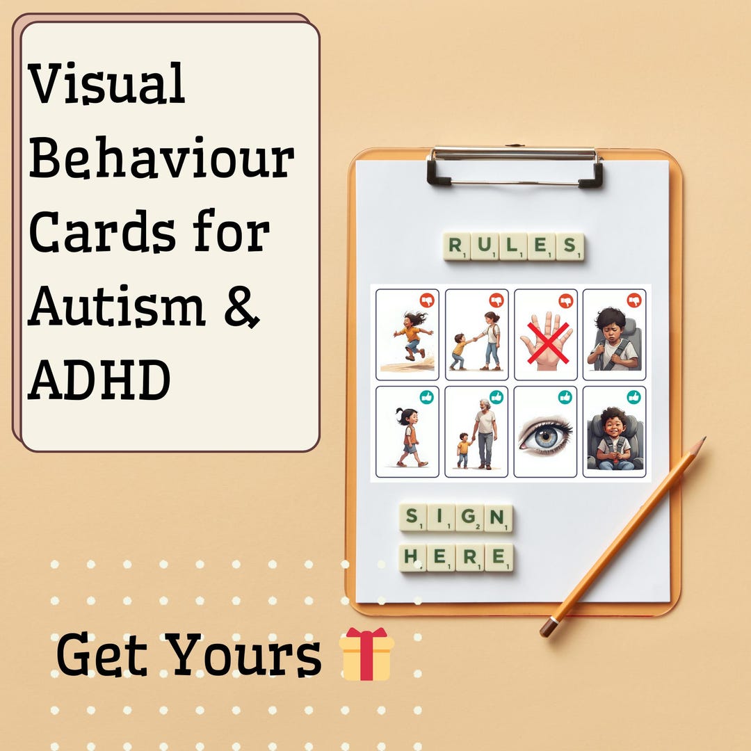 Behavior Rules for Autism & ADHD – Editable Visual Cards (PDF) - Etsy