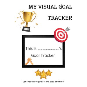 Visual Goal Tracker for Kids – Printable Motivation Planner | Editable ...