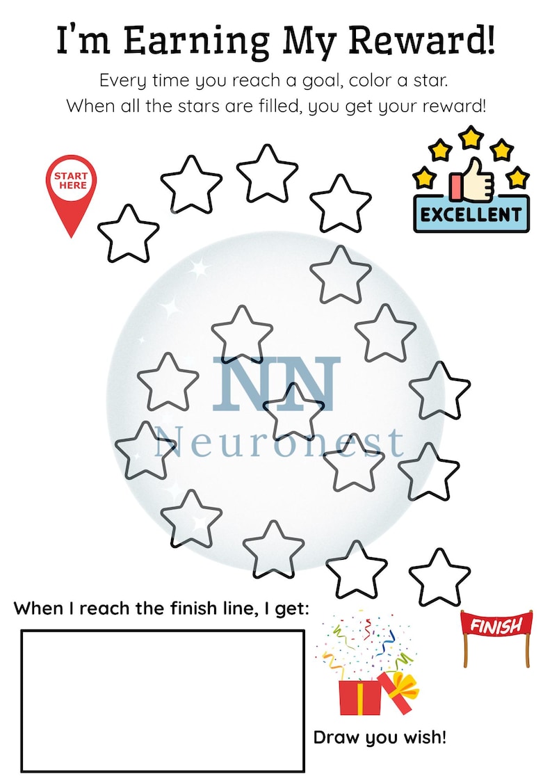 Visual Goal Tracker for Kids – Printable Motivation Planner | Editable ...
