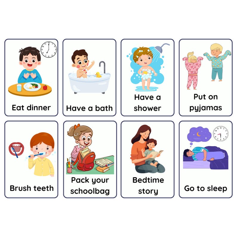Editable Daily Routine Visual Cards: Autism Communication Support (PDF ...