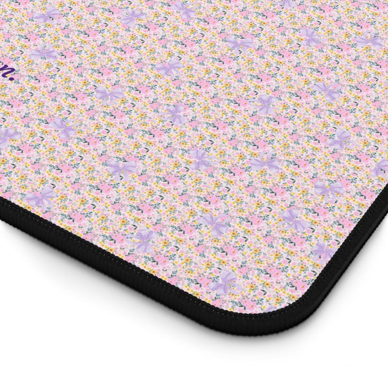 Personalized Floral Desk Mat: Custom Neoprene Office Decor - Etsy
