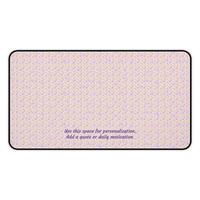 Personalized Floral Desk Mat: Custom Neoprene Office Decor - Etsy