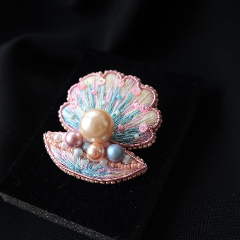 Seashell Brooch - Etsy