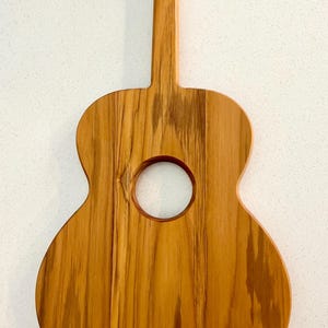 Handmade Teak Wood Acoustic Guitar Charcuterie Board - Rustic Music ...