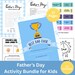 Father’s Day Activity Bundle for Kids – Printable Worksheets | Gift for ...