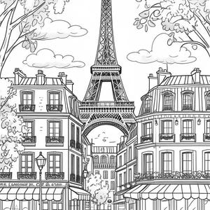 Paris Coloring Pages for Kids – Set of 20 Cute Printable Scenes ...