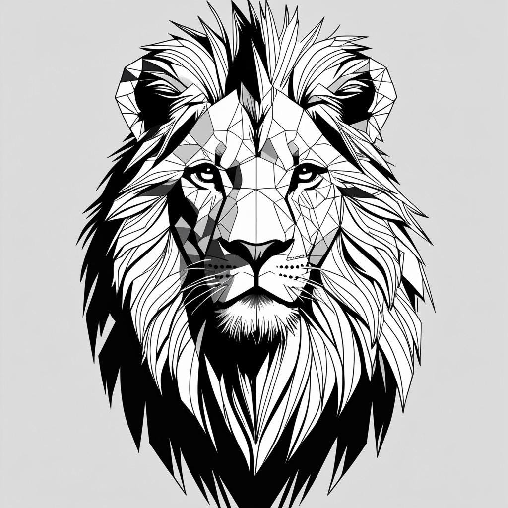 Geometric Animal Coloring Pages for Kids & Adults | Modern Printable ...