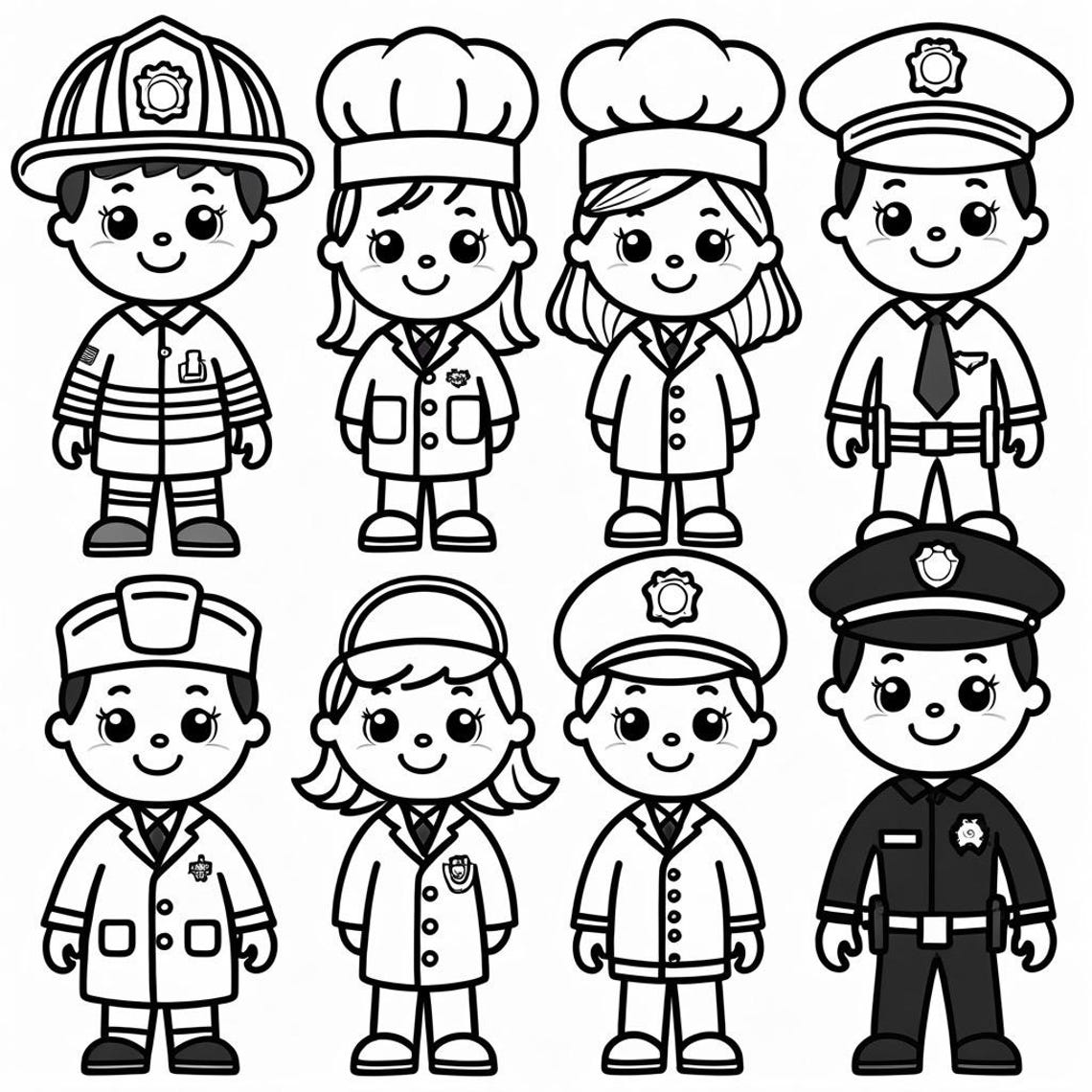 Kids Coloring Book – Professions for Little Explorers | Fun Educational ...