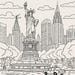 New York City Coloring Page for Kids – Fun Printable NYC Landmark Scene ...