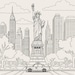 New York City Coloring Page for Kids – Fun Printable NYC Landmark Scene ...