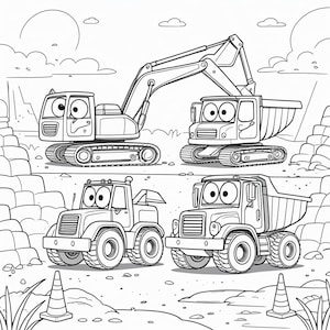 Truck & Construction Coloring Pages – 16 Fun Printable Sheets for Kids ...