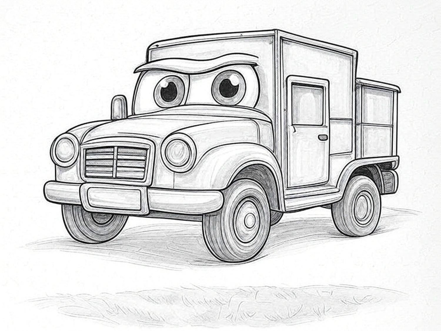 Fire Truck Coloring Page for Kids – Printable PDF – Emergency Vehicle ...