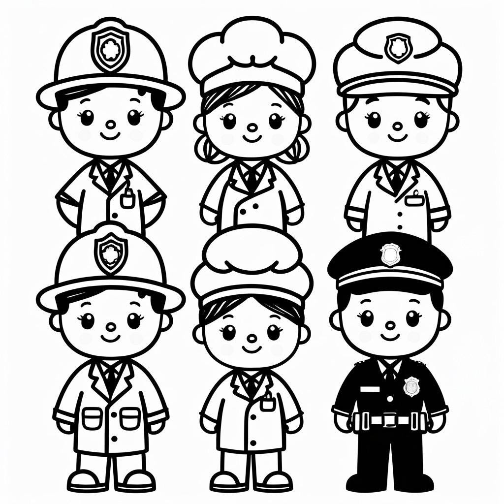 Kids Coloring Book – Professions for Little Explorers | Fun Educational ...