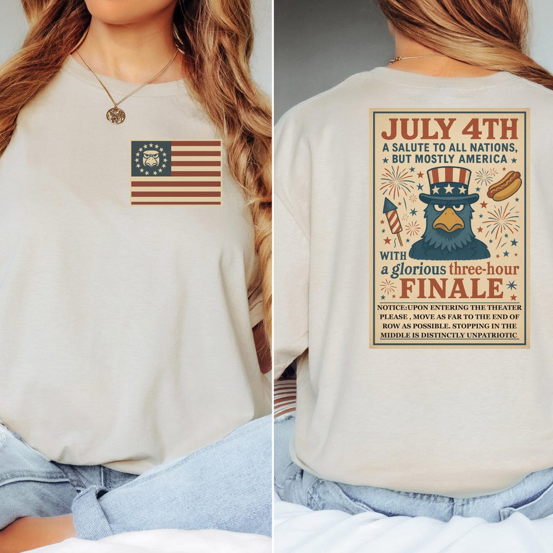 Patriotic Uncle Sam Eagle 4th of July Celebration T-shirt, “mostly ...