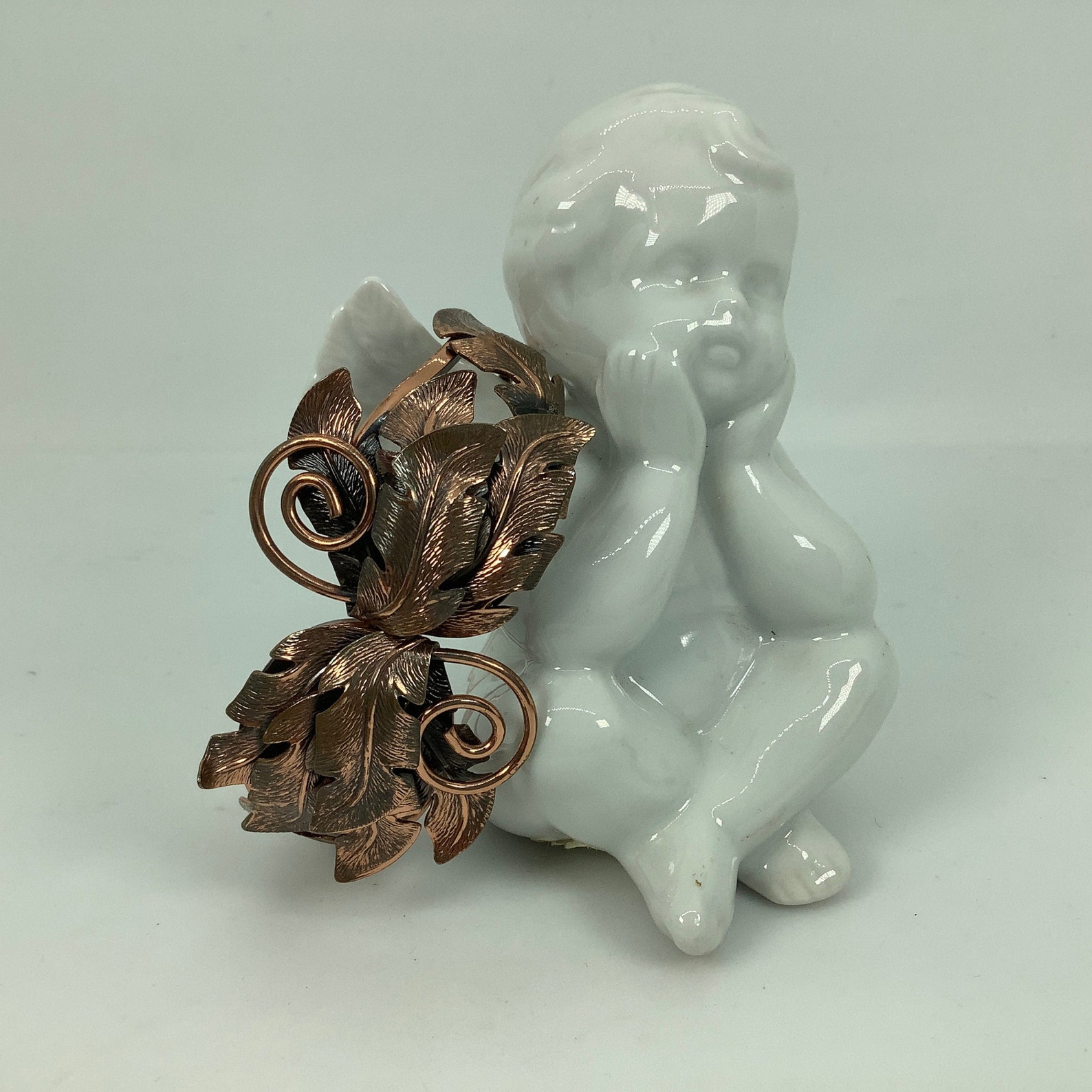 Bell Solid Copper Hinged Floral Clamper Bracelet Leaves - Etsy