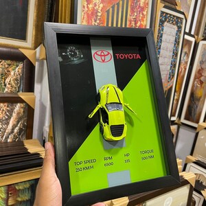 3D Sports Car Frame: Metal Alloy Supercar Model Wall Art - Etsy