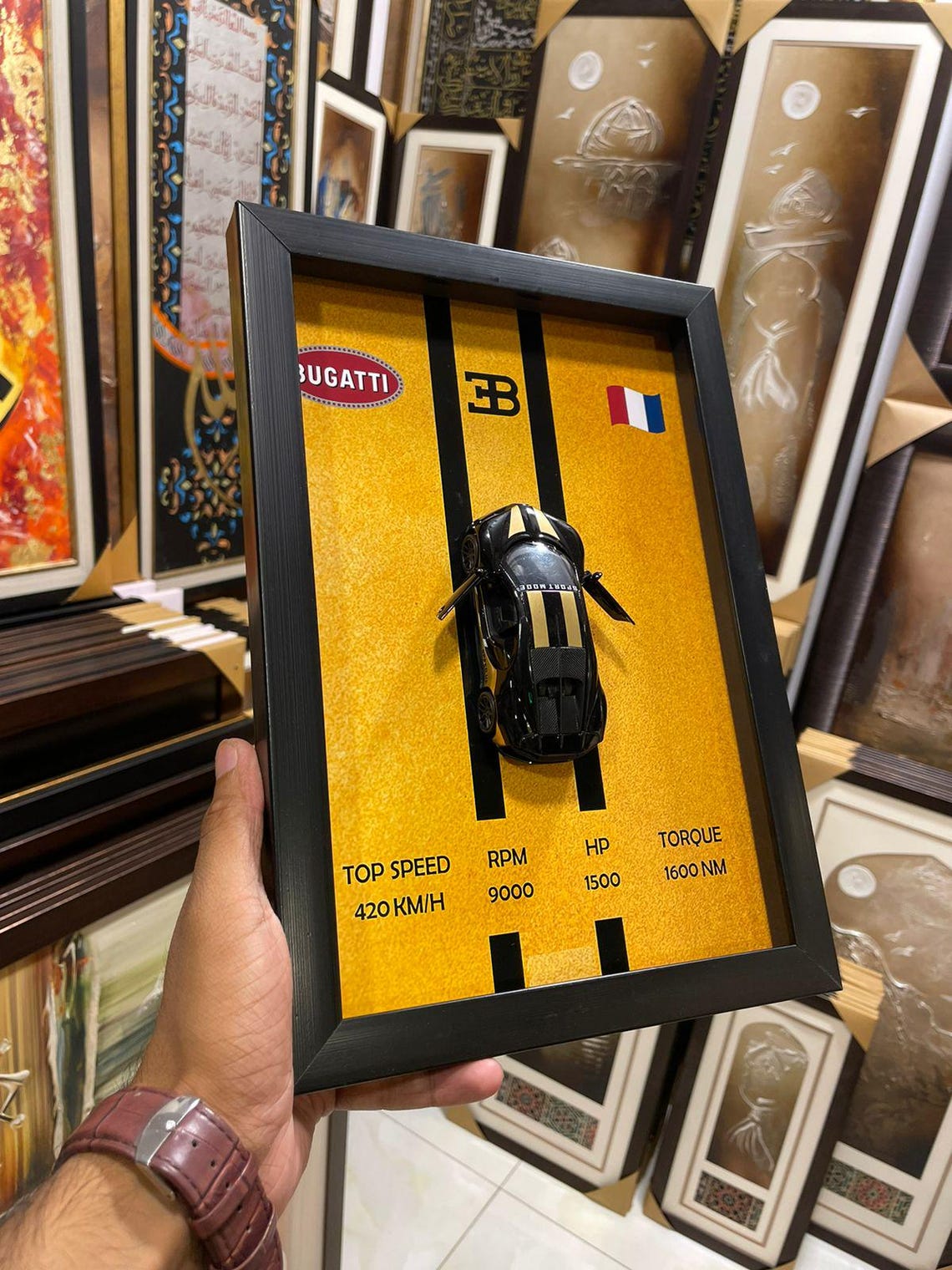 3D Sports Car Frame: Metal Alloy Supercar Model Wall Art - Etsy