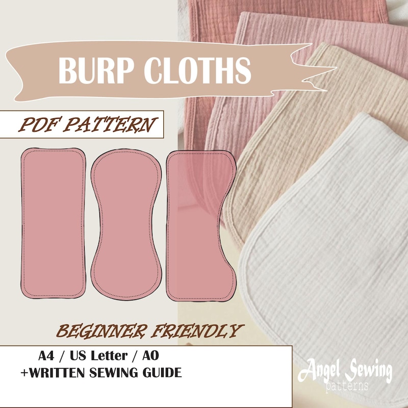 Burp Cloth Pattern Digital - Etsy