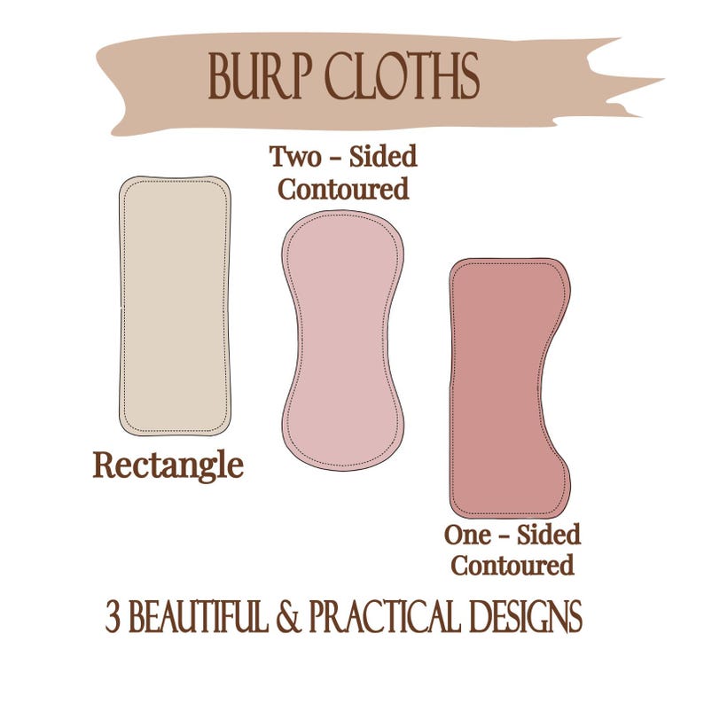 BURP CLOTHS / Baby Burp Cloth PDF Patter / Sewn Gift for Newborn ...