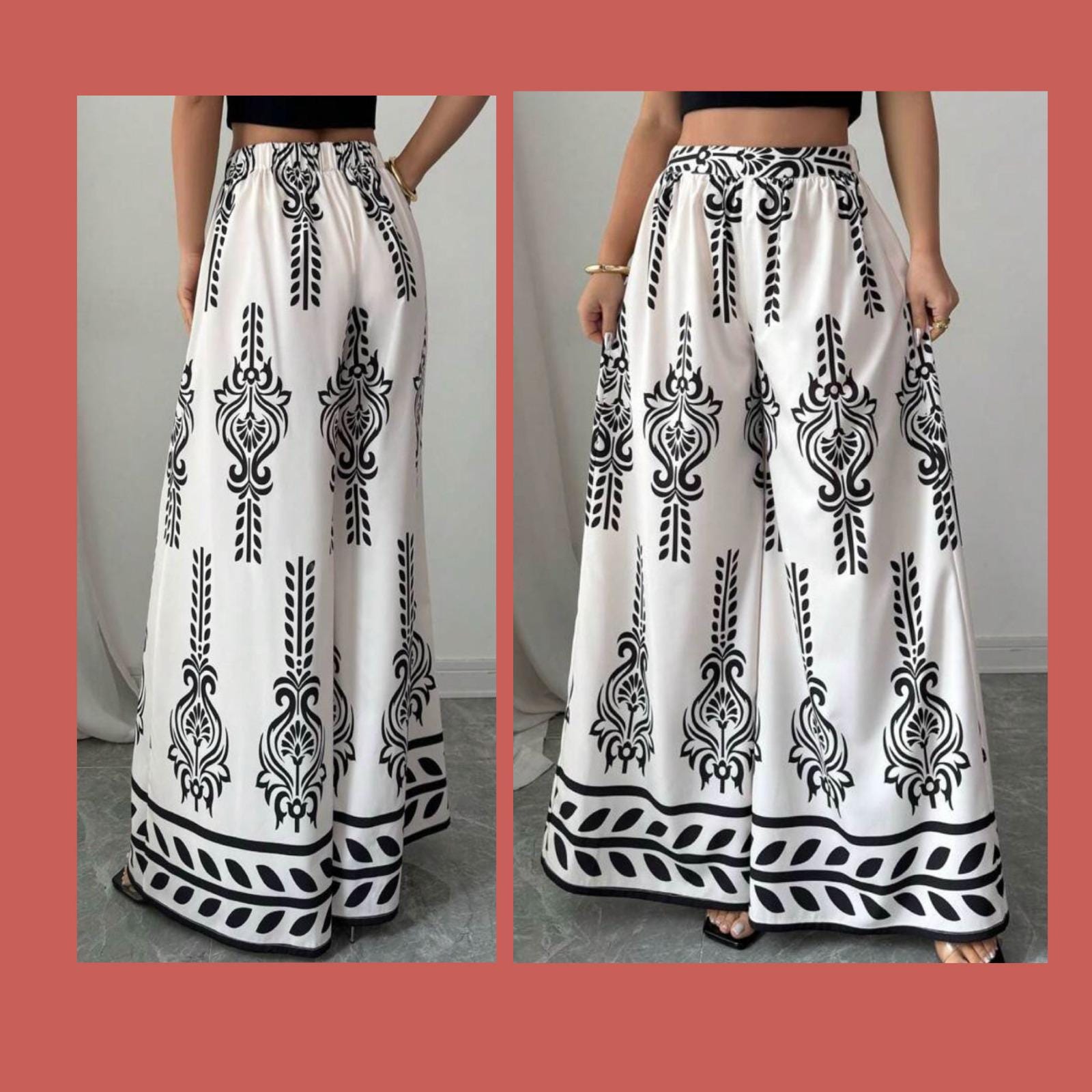Pants Palazzo Sewing Pattern: Women's Wide Leg Trousers With Pockets ...