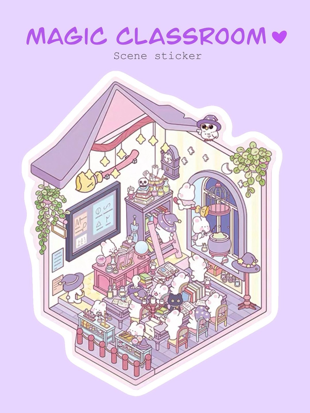 Magical Classroom Diorama Sticker Kit – DIY 3D Craft Set for Kids ...