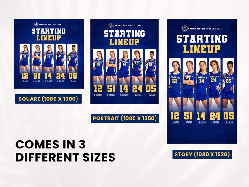 Volleyball Social Media Templates | Sports Best Selling Canva Template ...