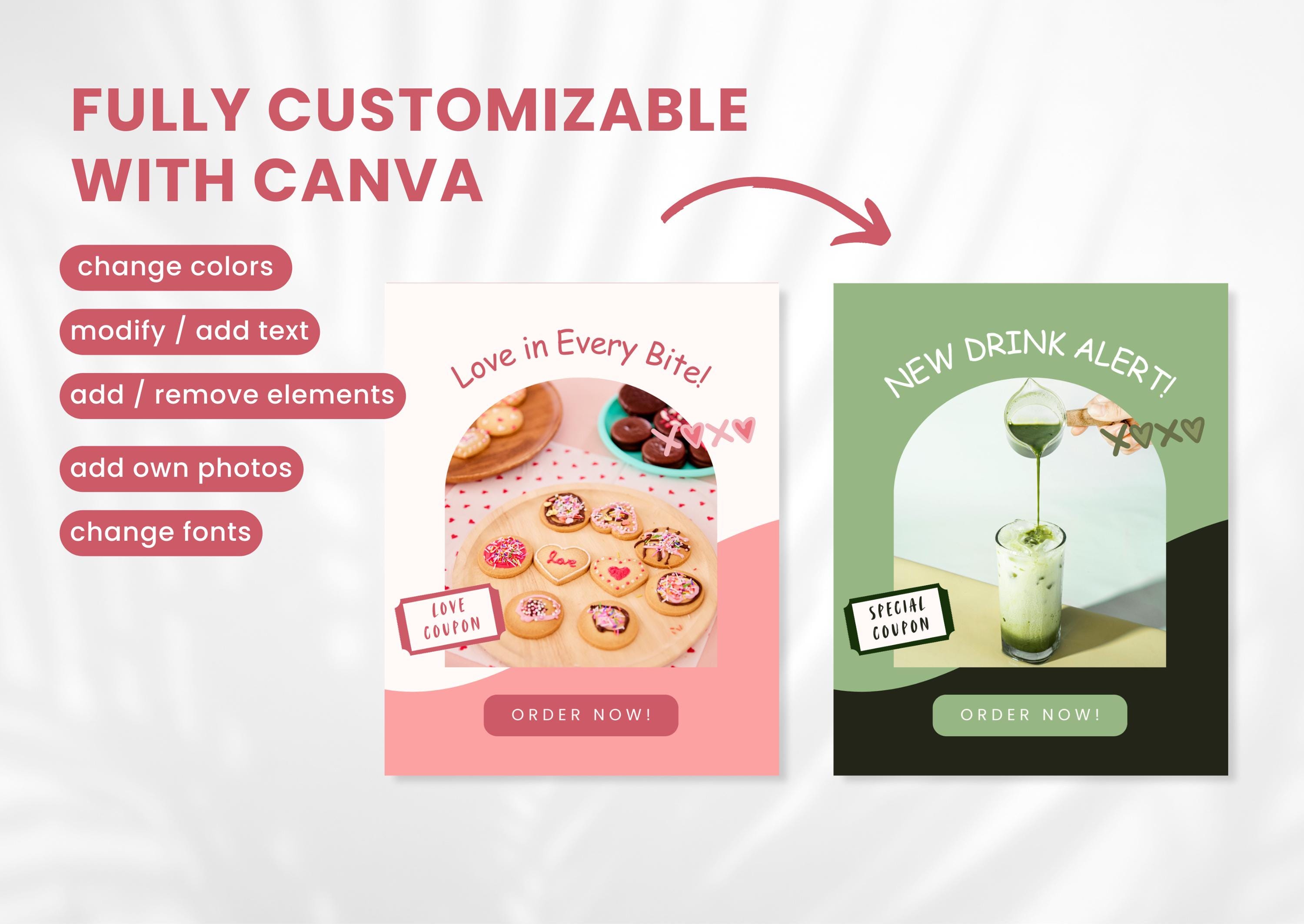 2026 Valentines Day Instagram Canva Template | Pink Heart Themed Social ...
