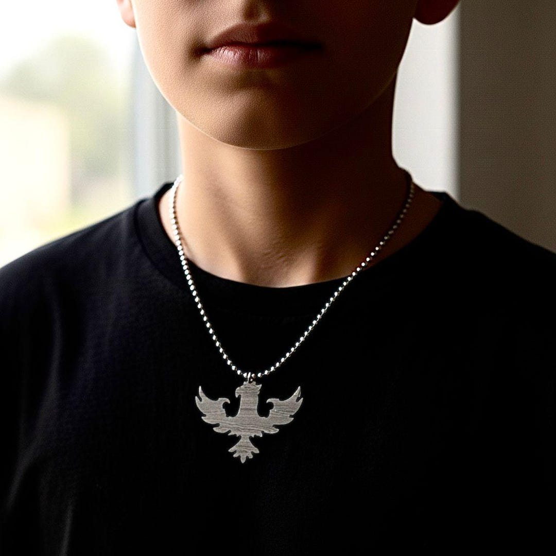 Hand Forged Damascus Steel Eagle Amulet: Viking Pendant , Christmas ...