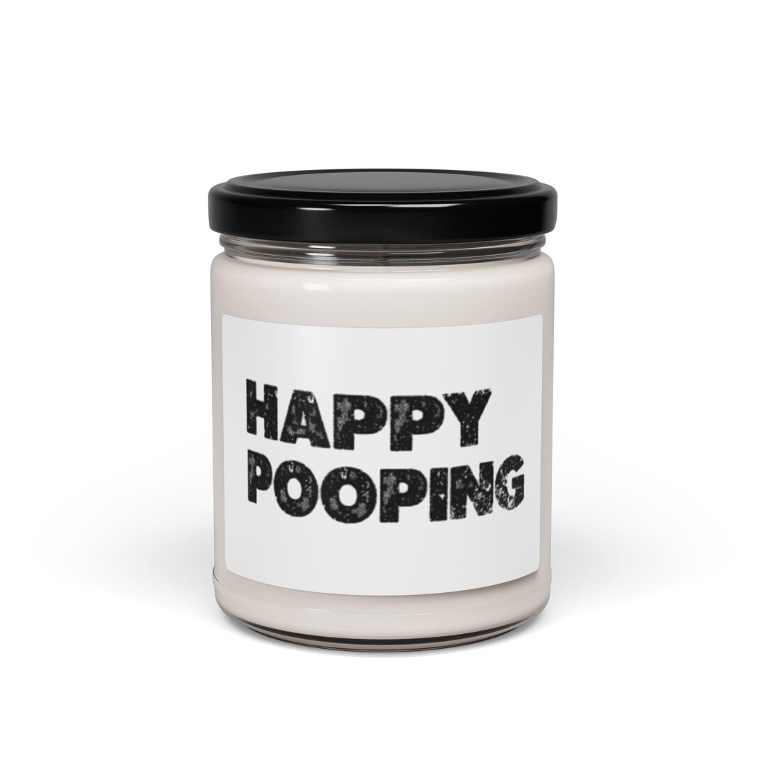 Funny Scented Soy Candle | Happy Pooping | Unique Gift for Bathroom ...