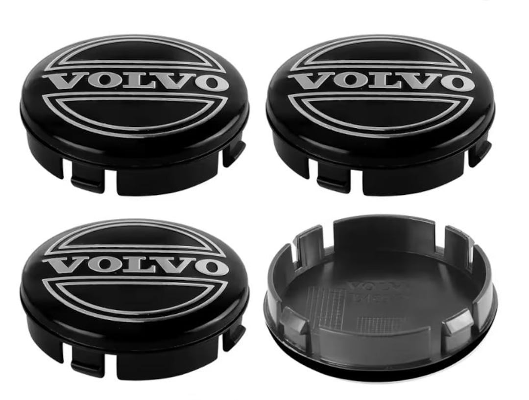 Volvo Wheel Center Hub Caps (64mm, 4pcs): XC60, XC90, S60, V60, V90 ...