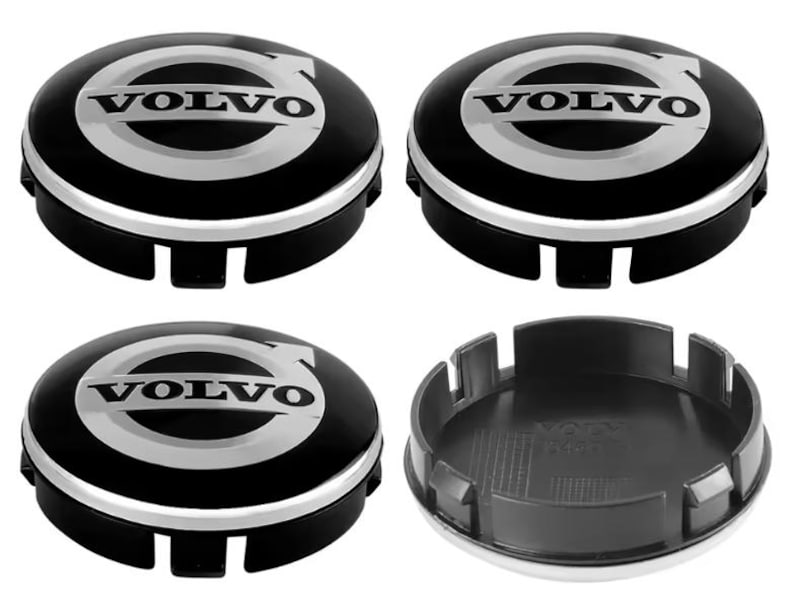 Volvo Wheel Center Hub Caps (64mm, 4pcs): XC60, XC90, S60, V60, V90 ...