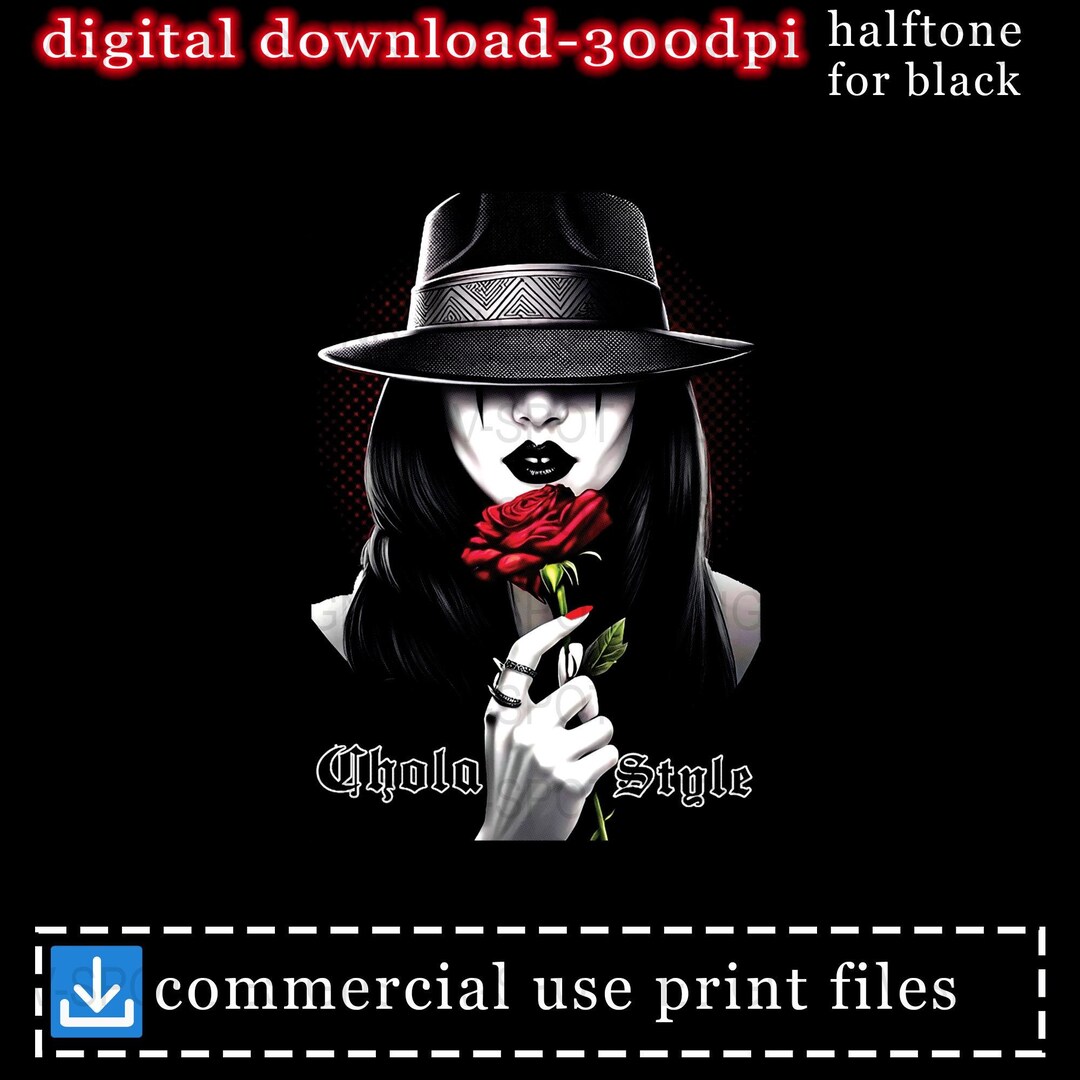Chola Art Print: Woman With Rose, Lowrider Girl (digital Download) - Etsy