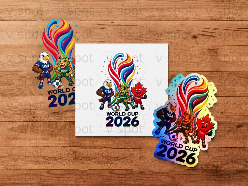 World Cup 2026 Mascots PNG – USA, Mexico, Canada Soccer Design (digital ...